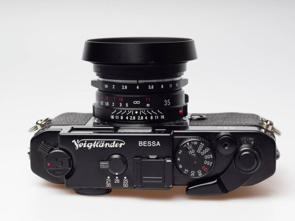 The Voigtländer Bessa R4M came with its 21/4 and 35/1.4 lenses