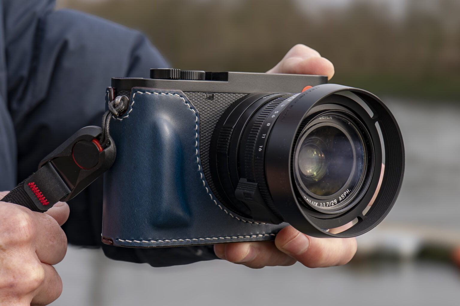 Leica Q3: Arte di Mano half cases in cool blue Buttero leather - Macfilos