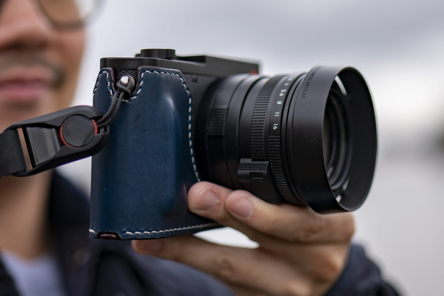 Leica Q3: Arte di Mano half cases in cool blue Buttero leather - Macfilos